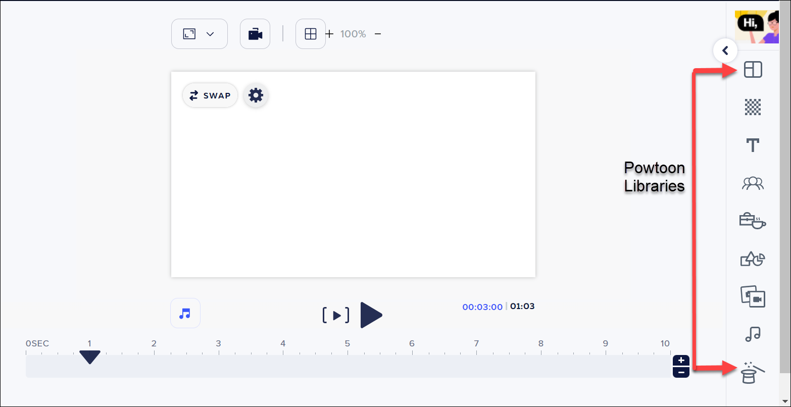 Searching in the Powtoon Libraries – MS Teams